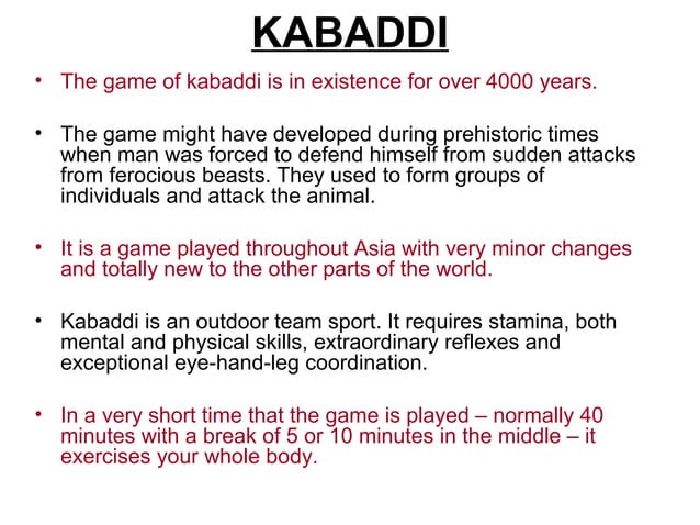Kabaddi | PPT