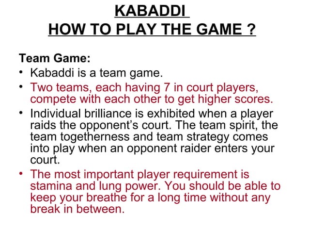 Kabaddi | PPT