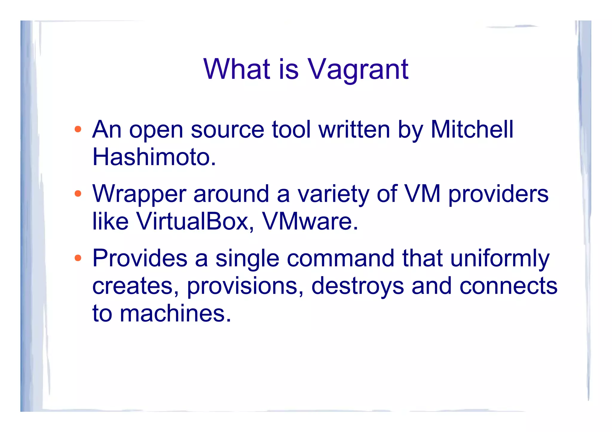 Puppet Provisioning Vagrant Virtual Machine | PPT