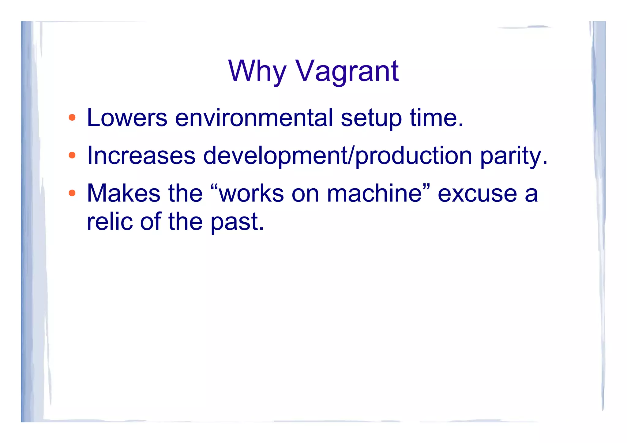 Puppet Provisioning Vagrant Virtual Machine | PPT