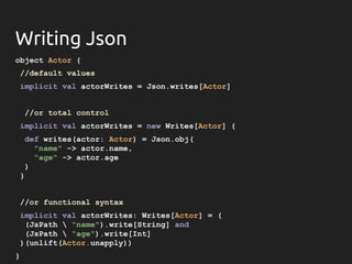 XKE PlayFramework's Json in scala | PDF