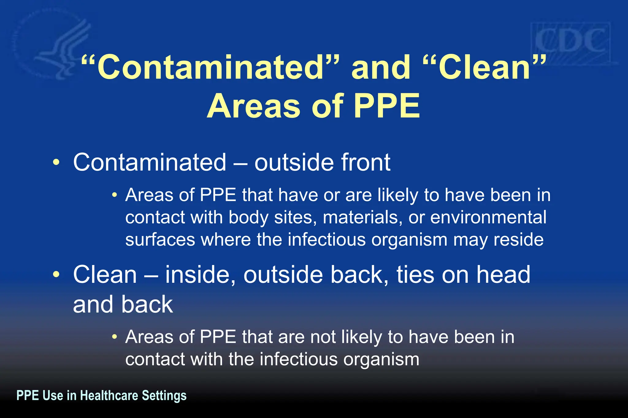 Use of PPE in the health care instructions | PDF