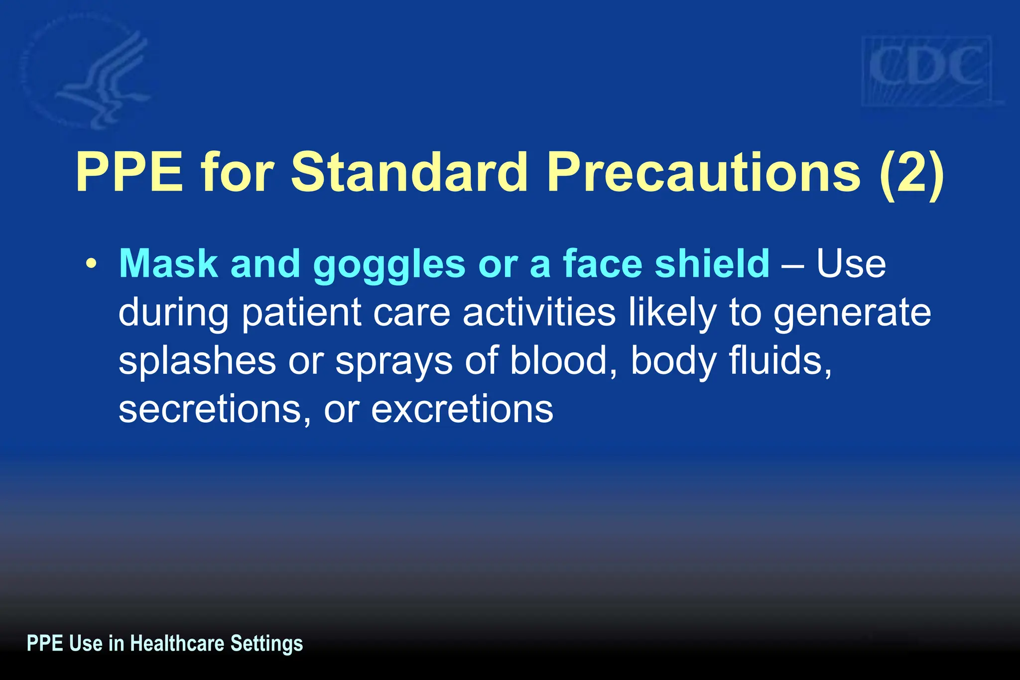 Use of PPE in the health care instructions | PDF
