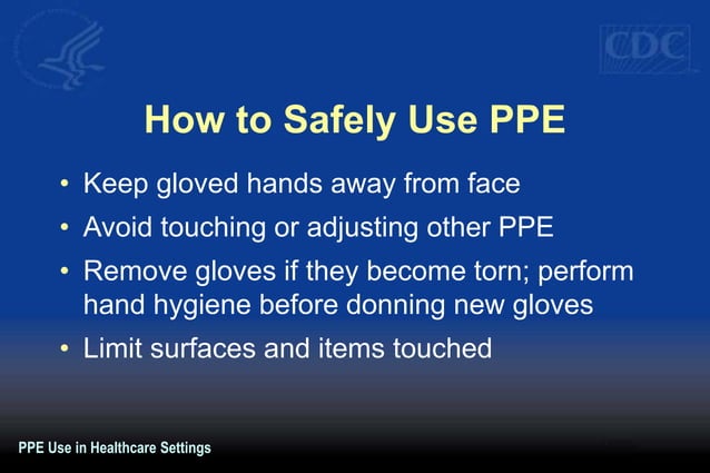 Use of PPE in the health care instructions | PDF | First Aid | Injuries