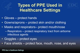 Use of PPE in the health care instructions | PDF