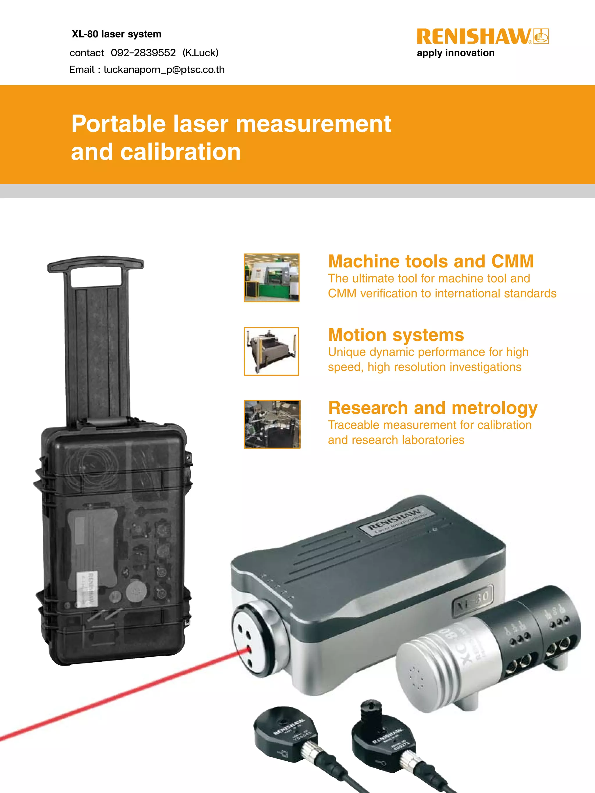 XL-80_laser_system_เลเซอร์ สอบเทียบ ตรวจสภาพเครื่องจักร CNC | PDF