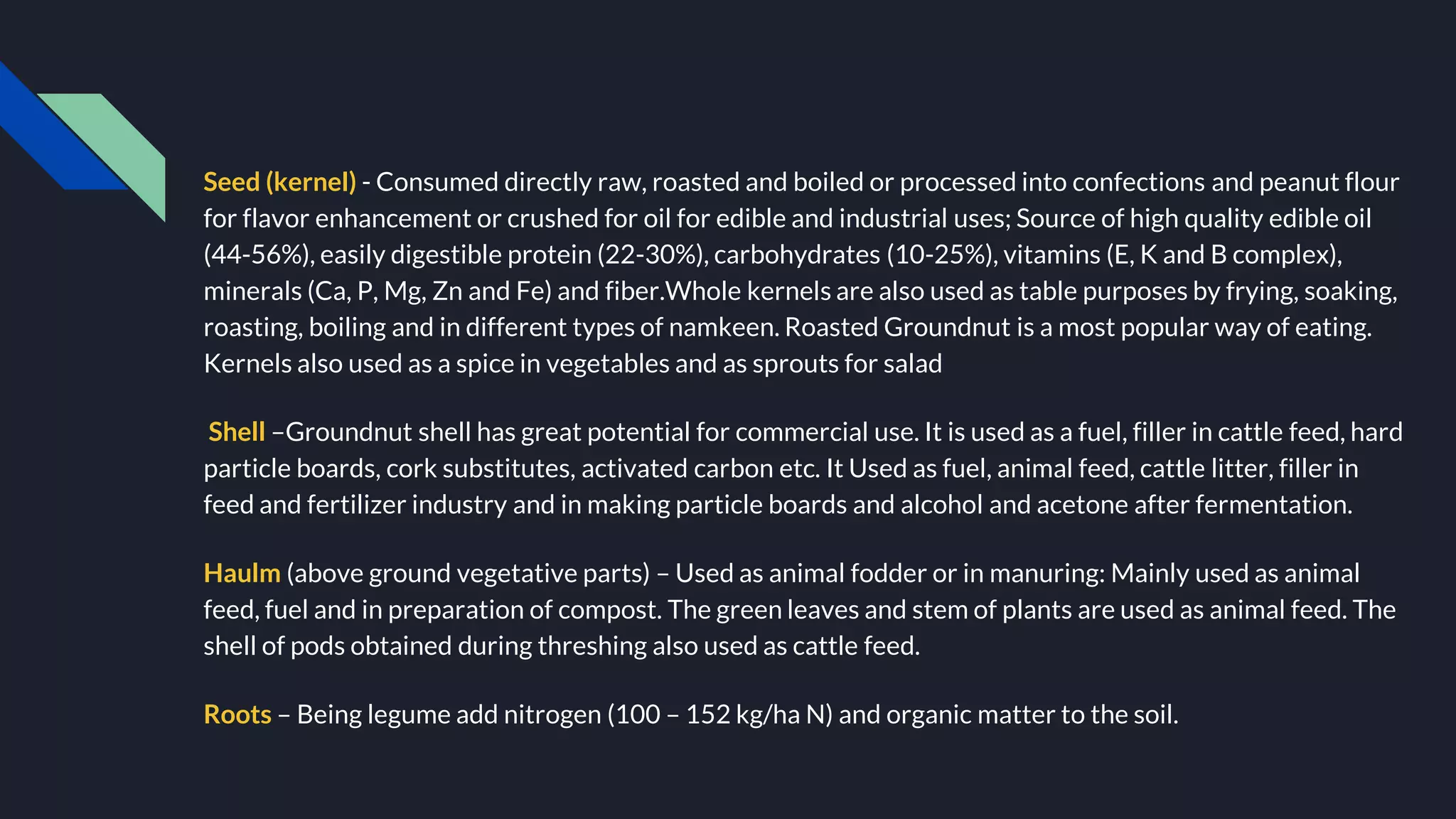 PRODUCTION TECHNOLOGY OF GROUNDNUT | PPTX