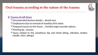 oral trauma in decidous and permanent teeth | PPTX