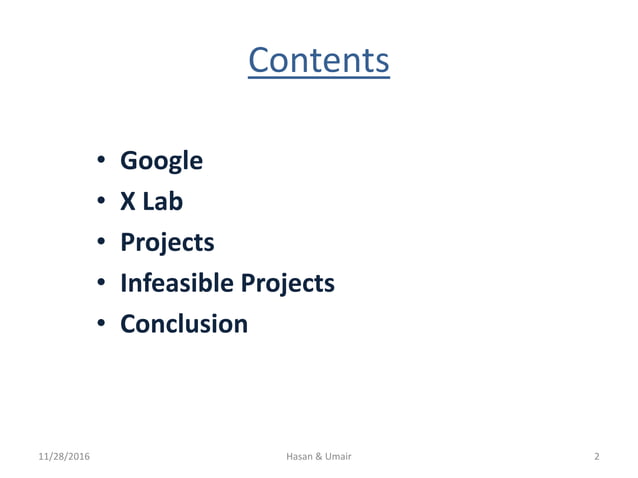 Google X lab | PPTX