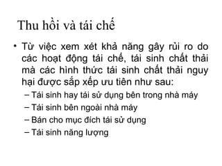 Xử lý chất thải rắn nguy hại | PPT