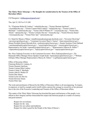 MAUNA KEA - TMT - RESPECT FOR THE PEOPLE AND THEIR LAND - THE DAWNING ...