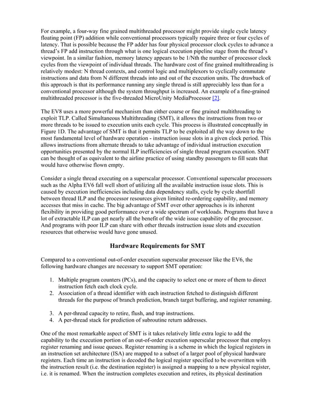 What is simultaneous multithreading