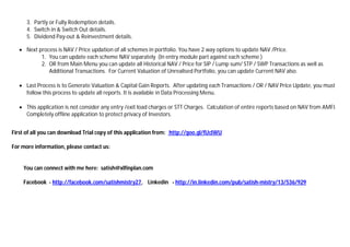 XLMFTracker - Excel based - Advance Mutual Fund Portfolio Tracker | PDF