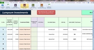 XLMFTracker - Excel based - Advance Mutual Fund Portfolio Tracker | PDF