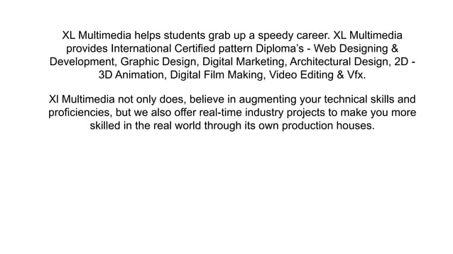 XL Multimedia and Institute presentation | PPT | Free Download