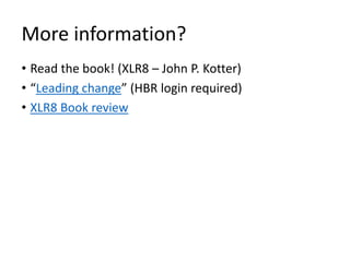 Insights from the book 'Accelerate' (John P. Kotter) | PPTX