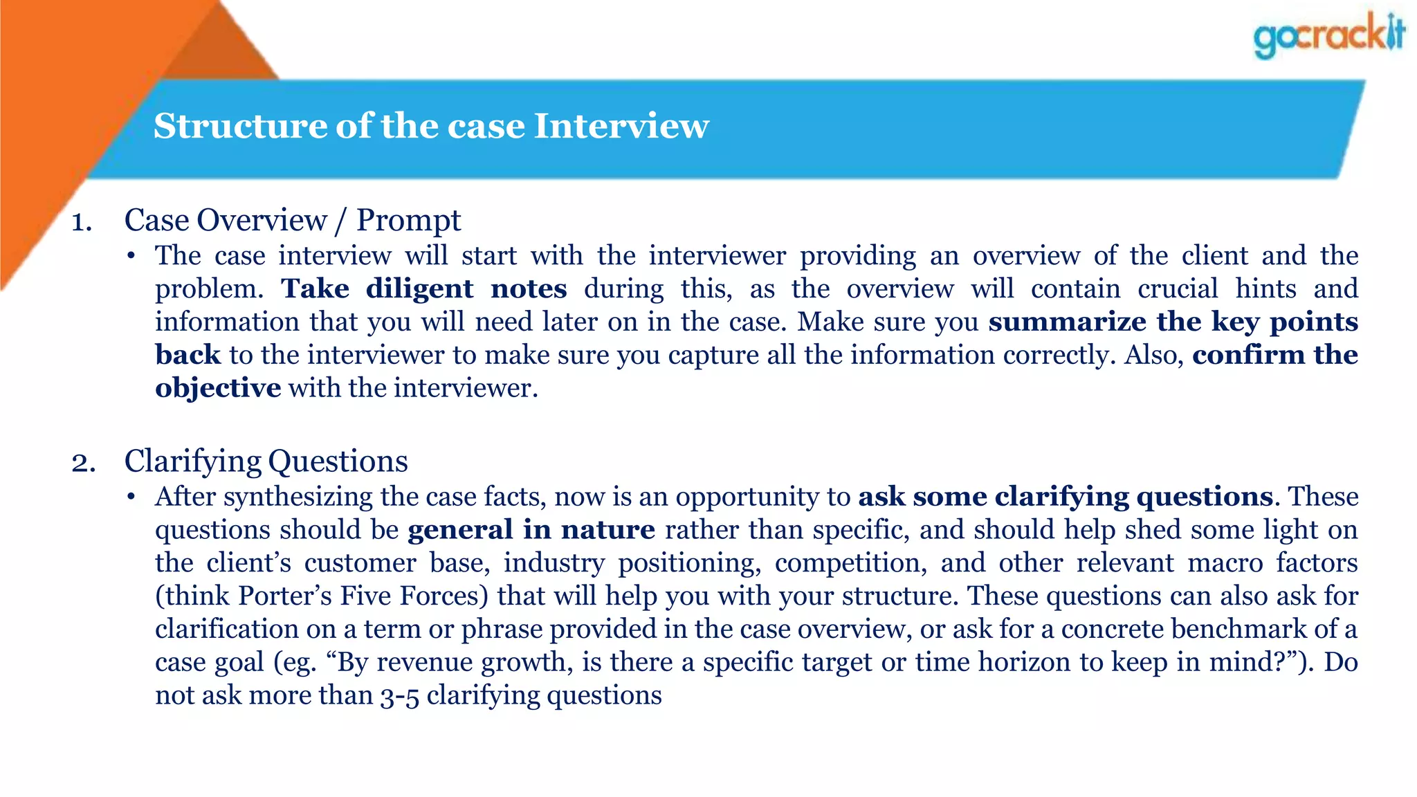 Management consulting case interview workshop | PDF