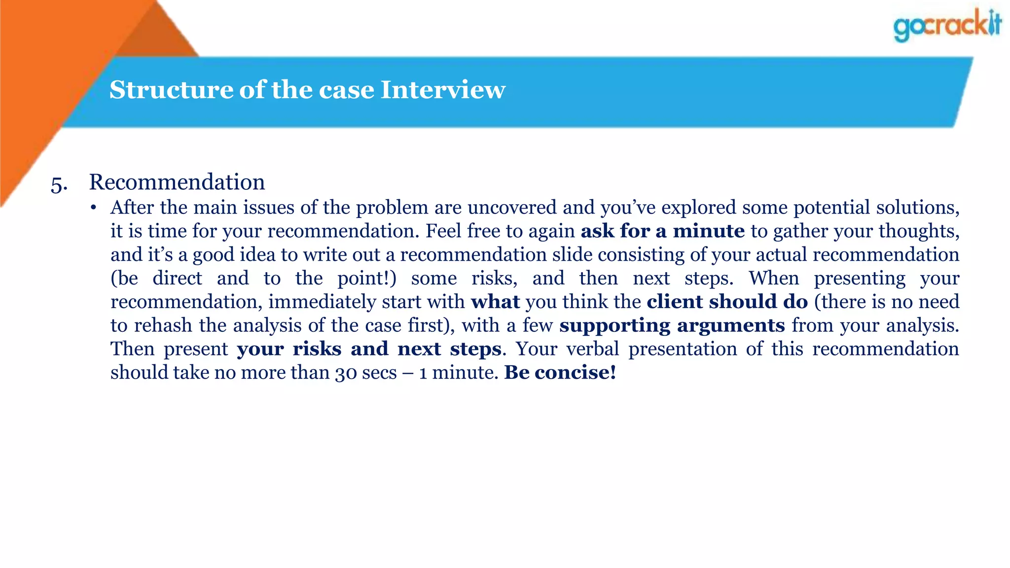 Management consulting case interview workshop | PDF