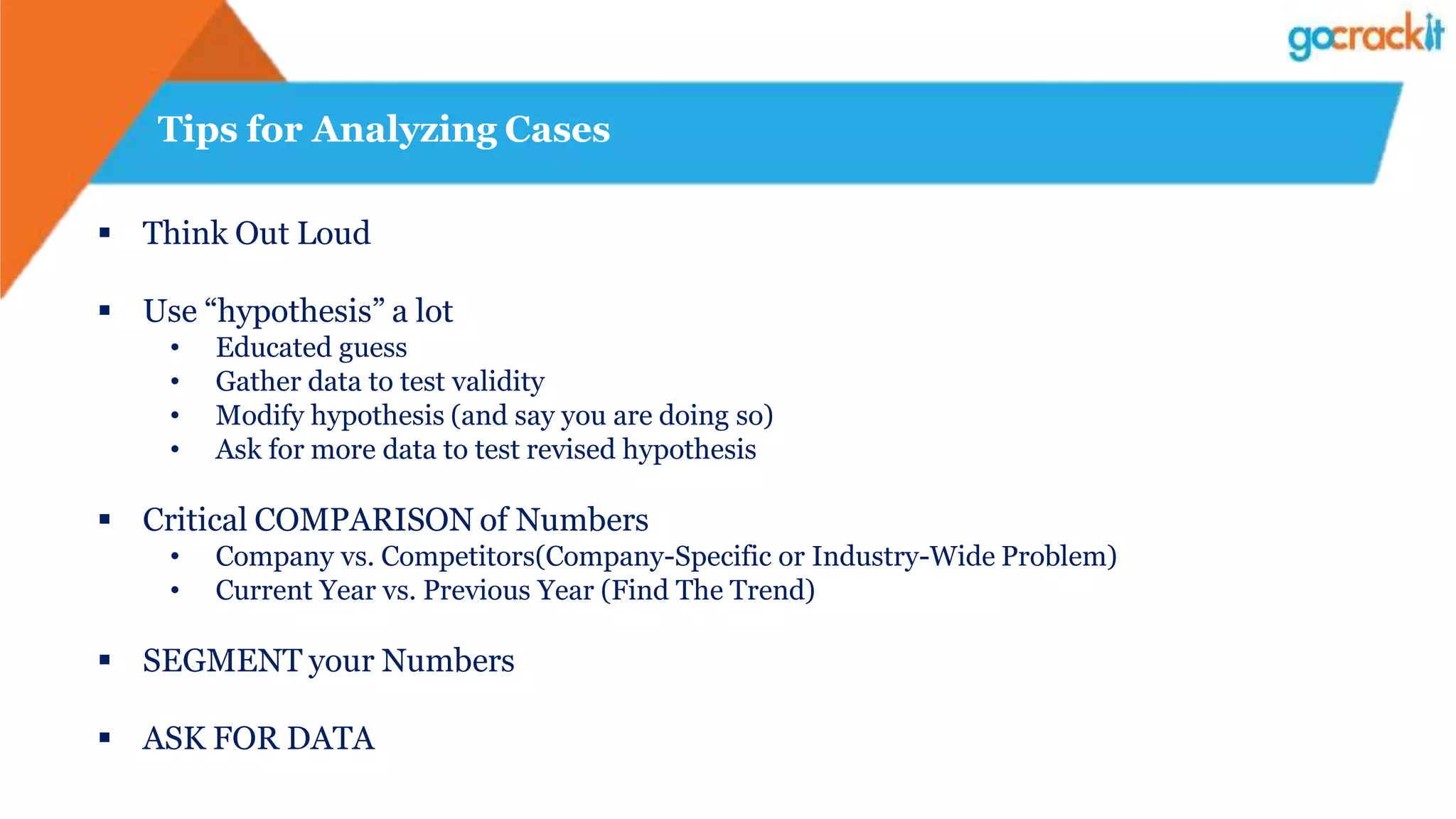 Management consulting case interview workshop | PDF