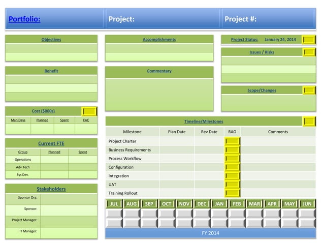 Status report template | PPTX