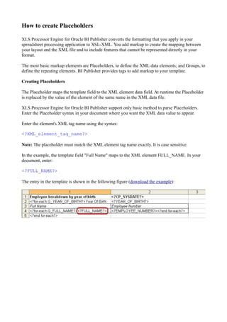 XLS Processor Engine How To, Tutorials, Tips & Tricks | PDF