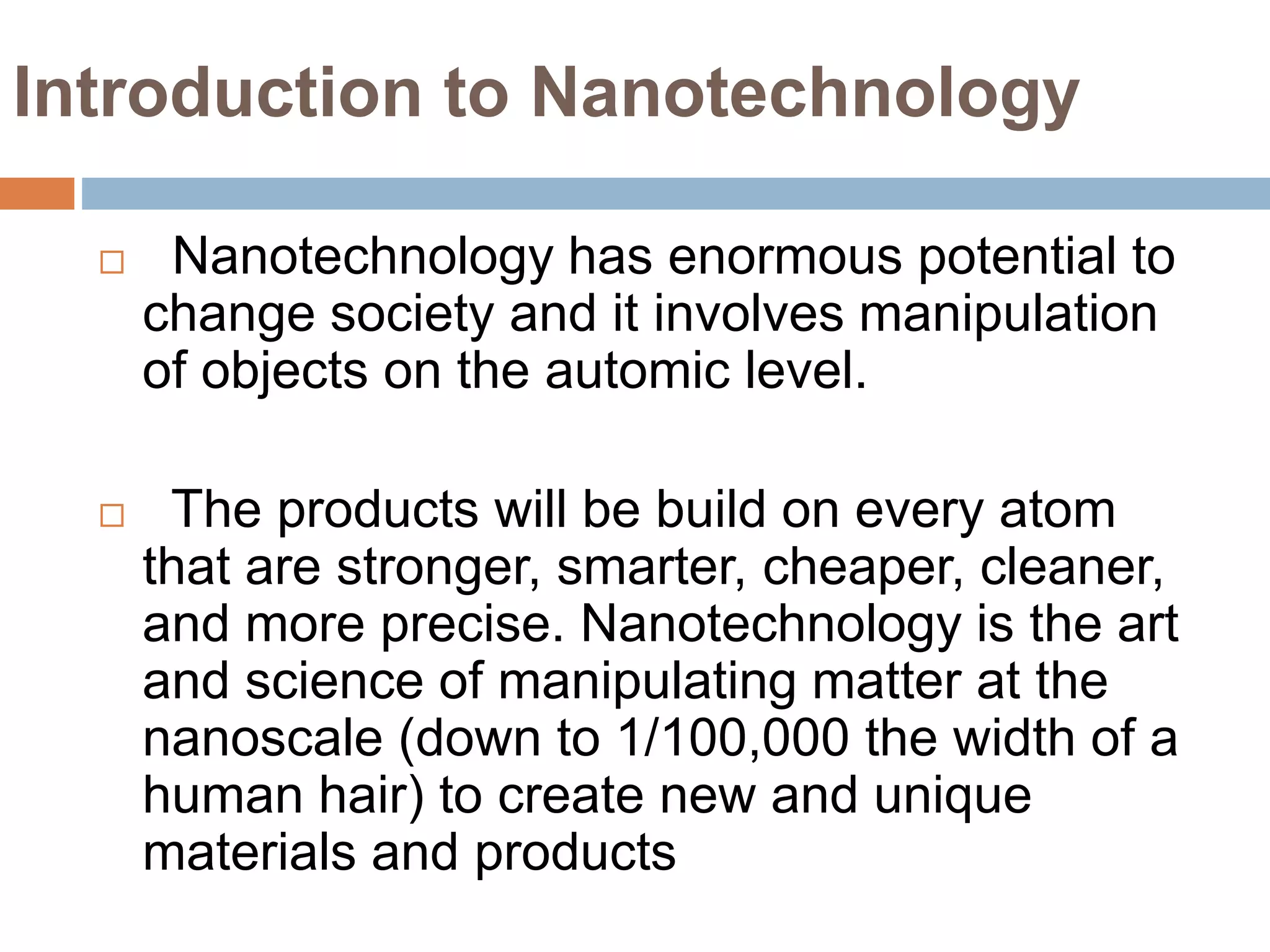 Nano technology by shyam | PPTX