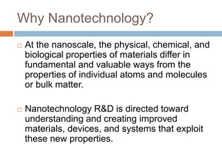 Nano technology by shyam | PPTX