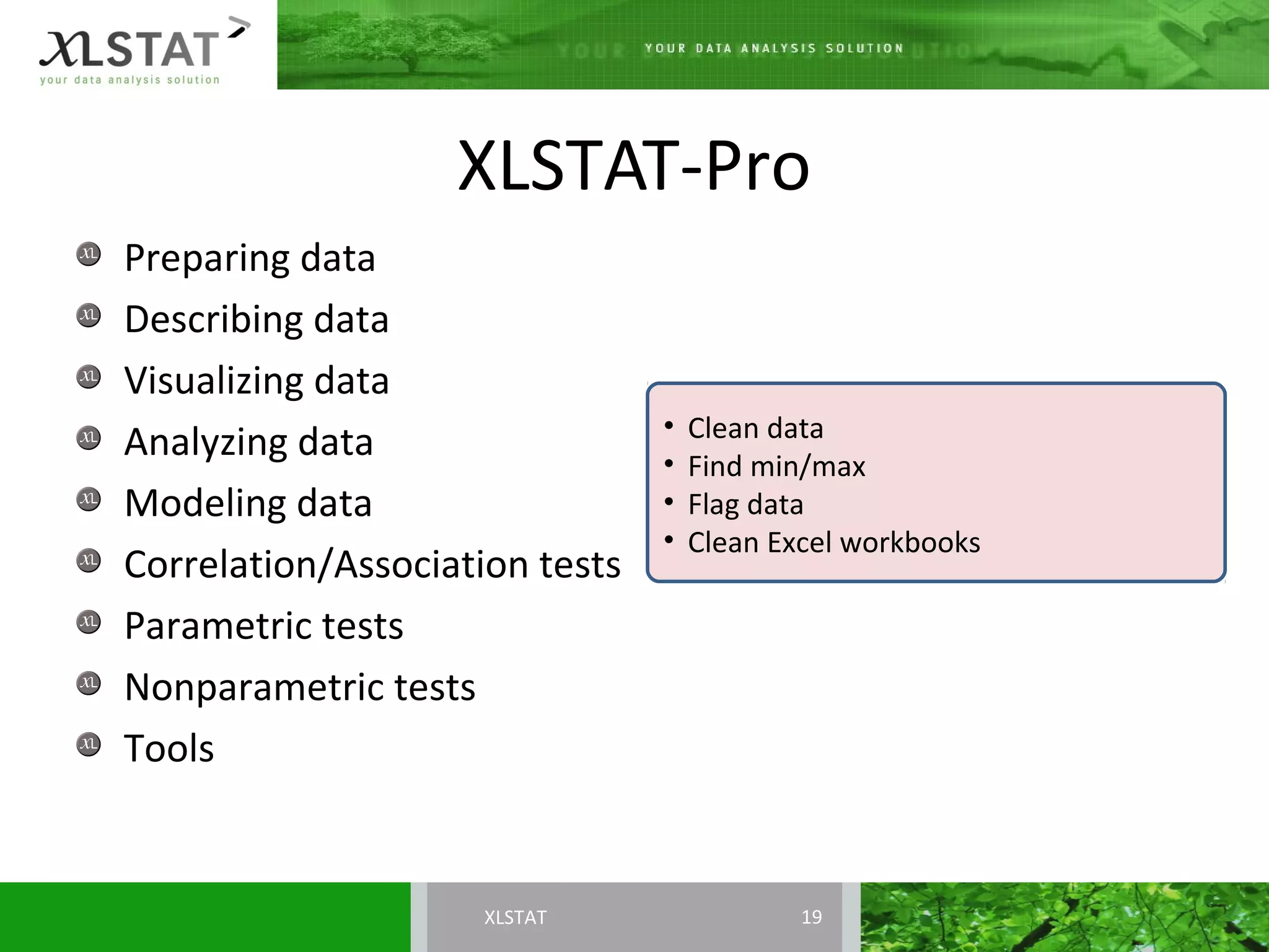 Xlstat Statistical Analysis Software Ppt Computer Software And Applications Computing