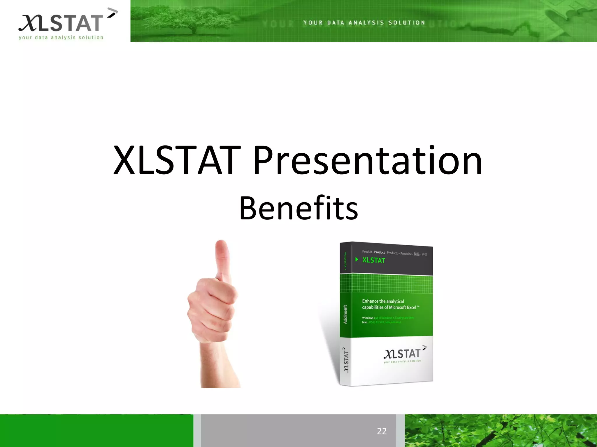 Xlstat Statistical Analysis Software Ppt Computer Software And Applications Computing