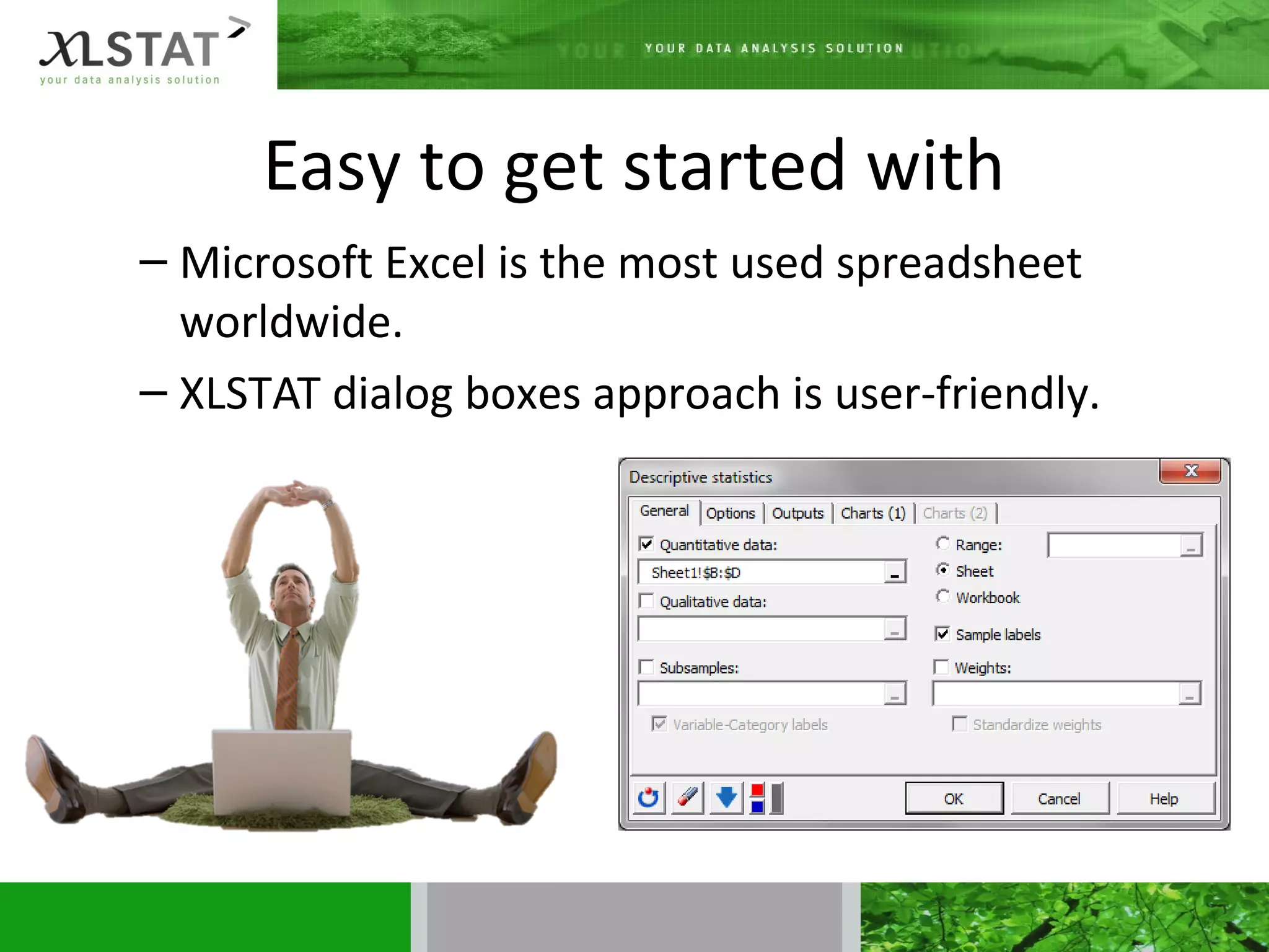Xlstat Statistical Analysis Software Ppt Computer Software And Applications Computing