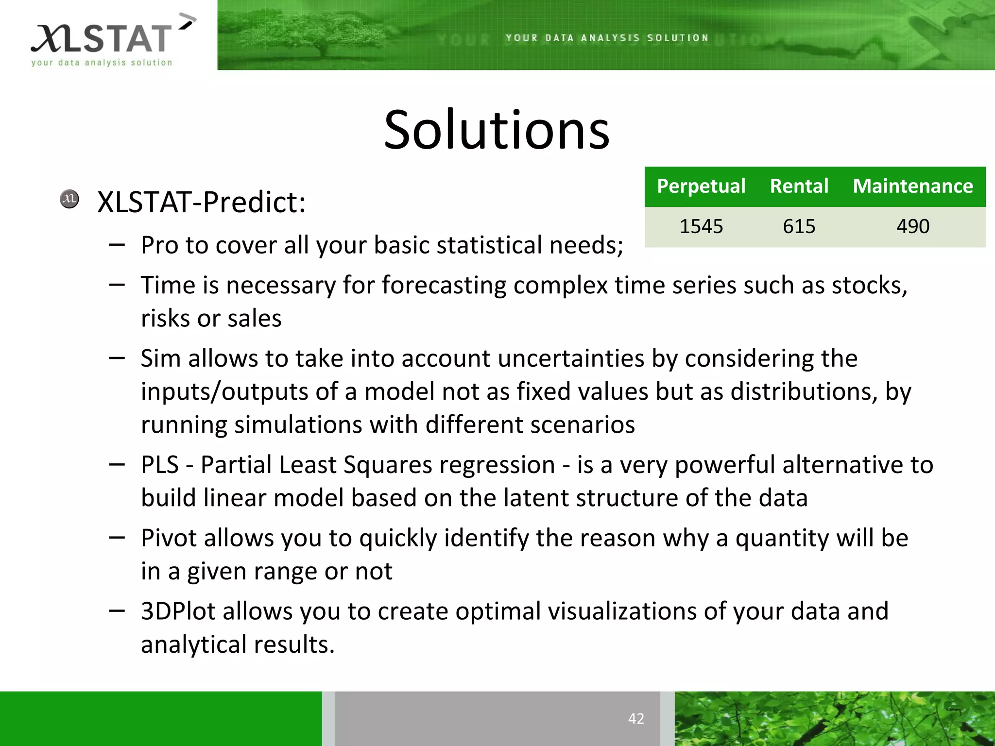 XLSTAT - Statistical Analysis Software | PPT