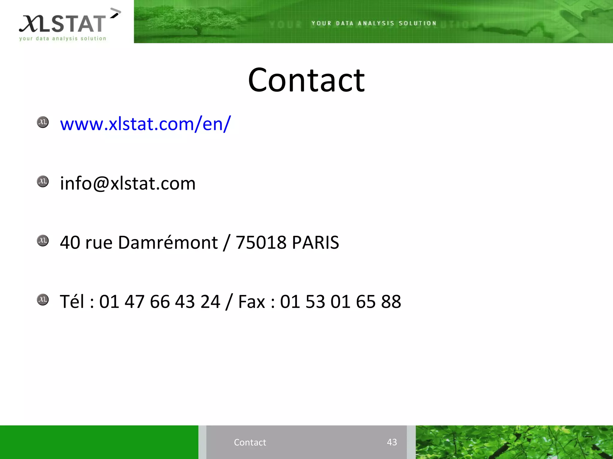 XLSTAT - Statistical Analysis Software | PPT