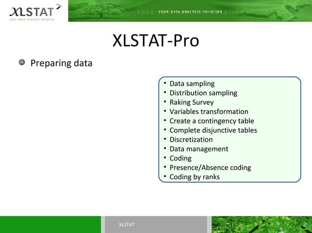 XLSTAT - Statistical Analysis Software | PPT | Computer Software and ...
