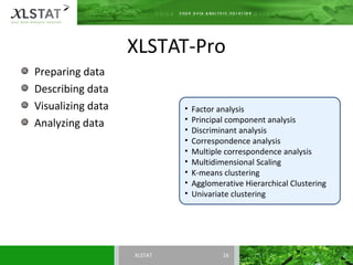 XLSTAT - Statistical Analysis Software | PPT