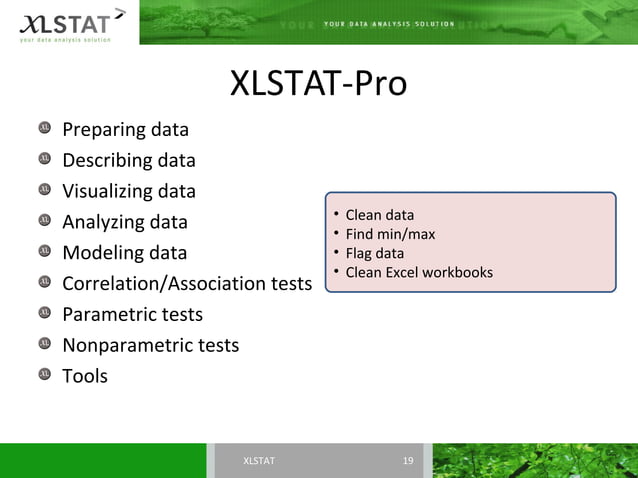XLSTAT - Statistical Analysis Software | PPT | Computer Software and Applications | Computing
