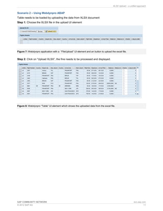 XLSX Upload - IN SAP GUI and WDA | PDF