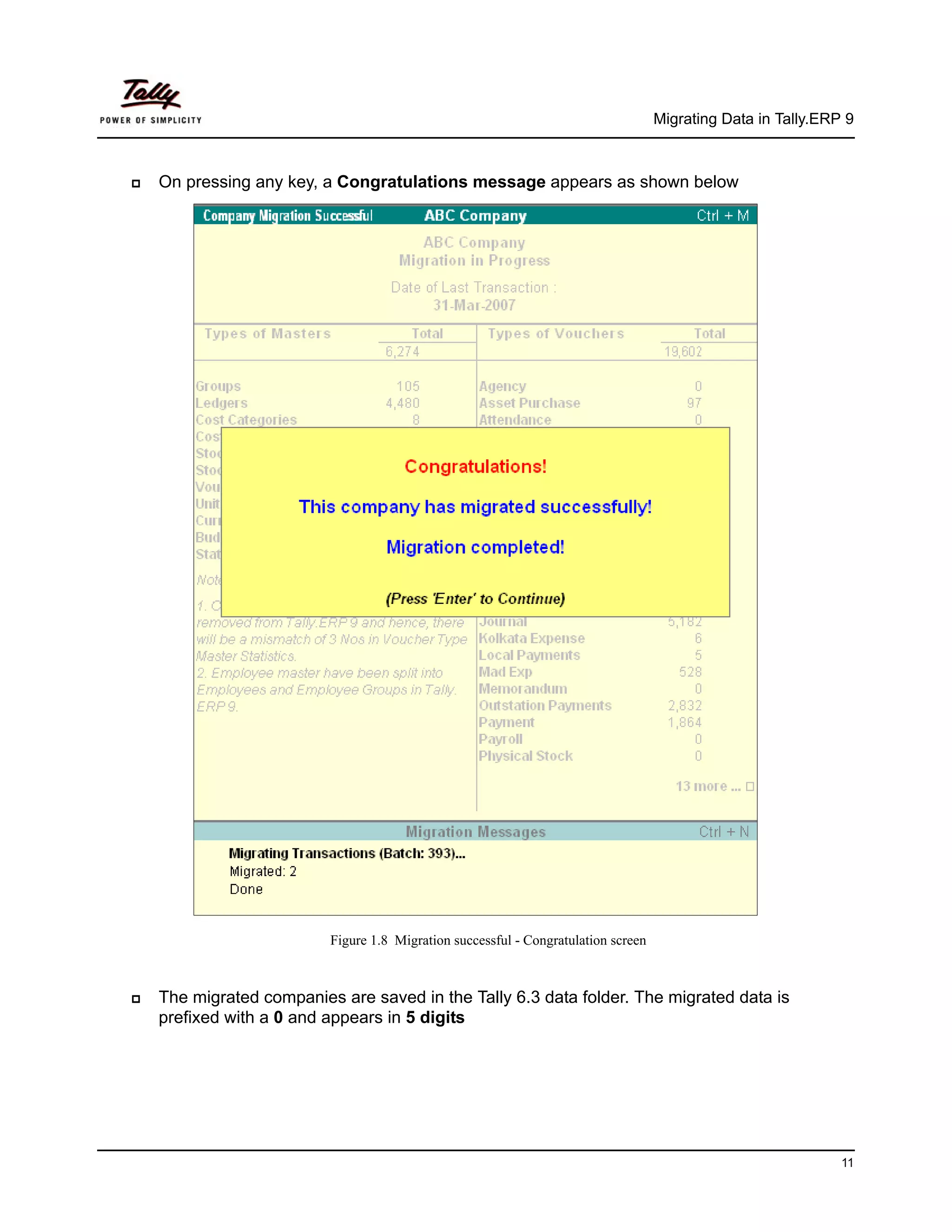 Migrate earlier Tally data to Tally ERP 9 | PDF