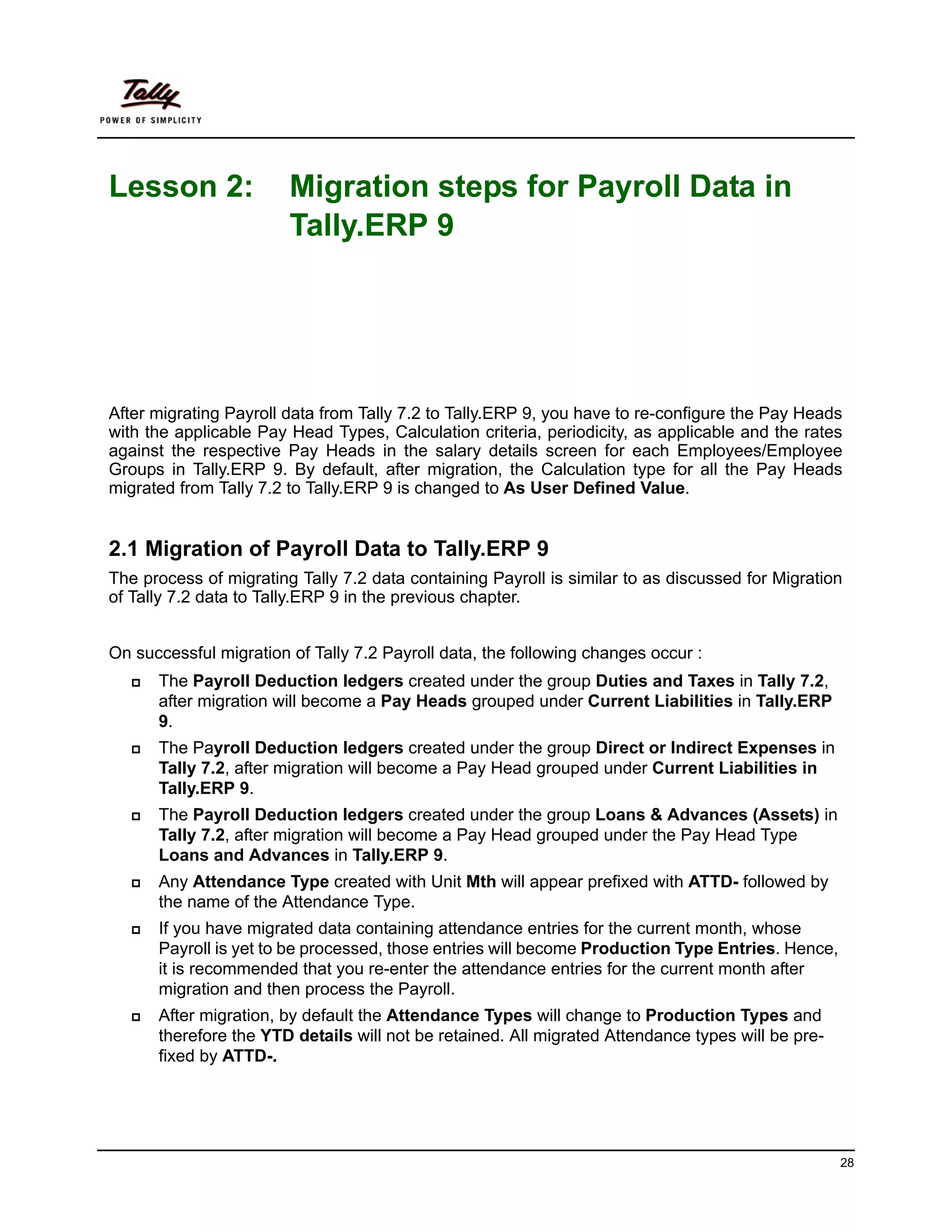 Migrate earlier Tally data to Tally ERP 9 | PDF