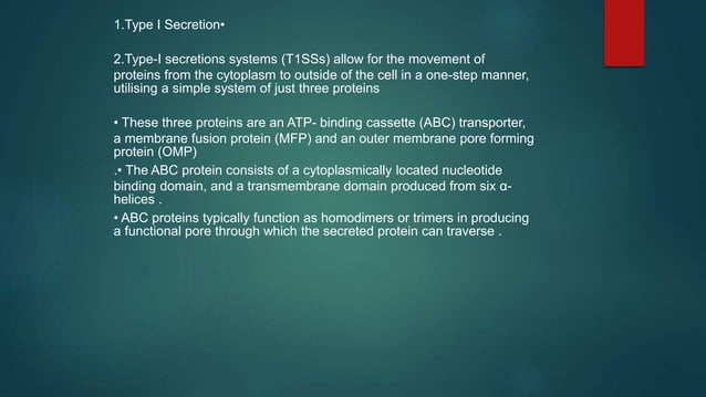 Bacterial transport system | PPTX | Chemistry | Science