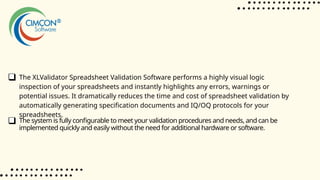 XLValidator Spreadsheet Validation Software | PPT