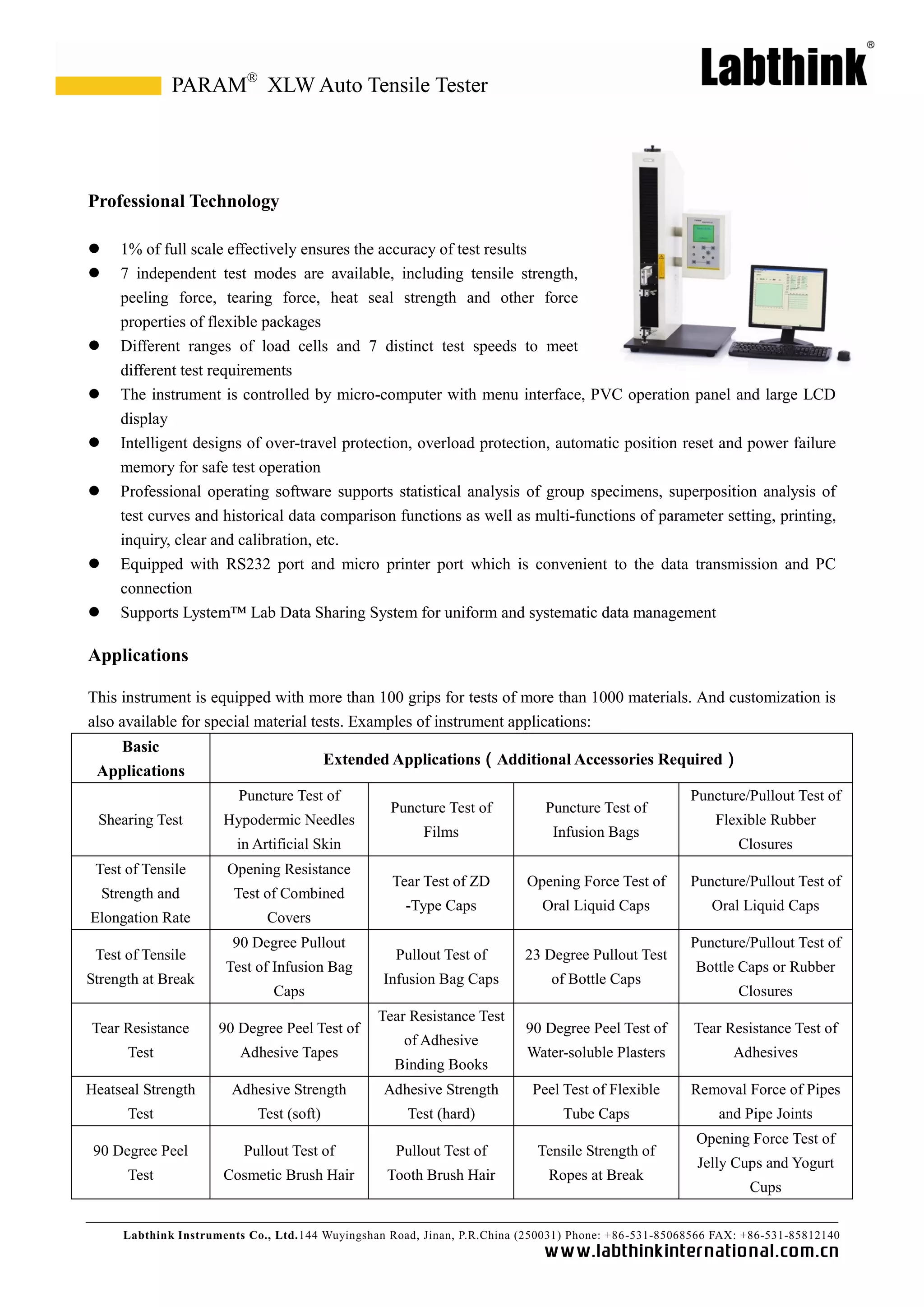 XLW Auto-Tensile-Tester | PDF