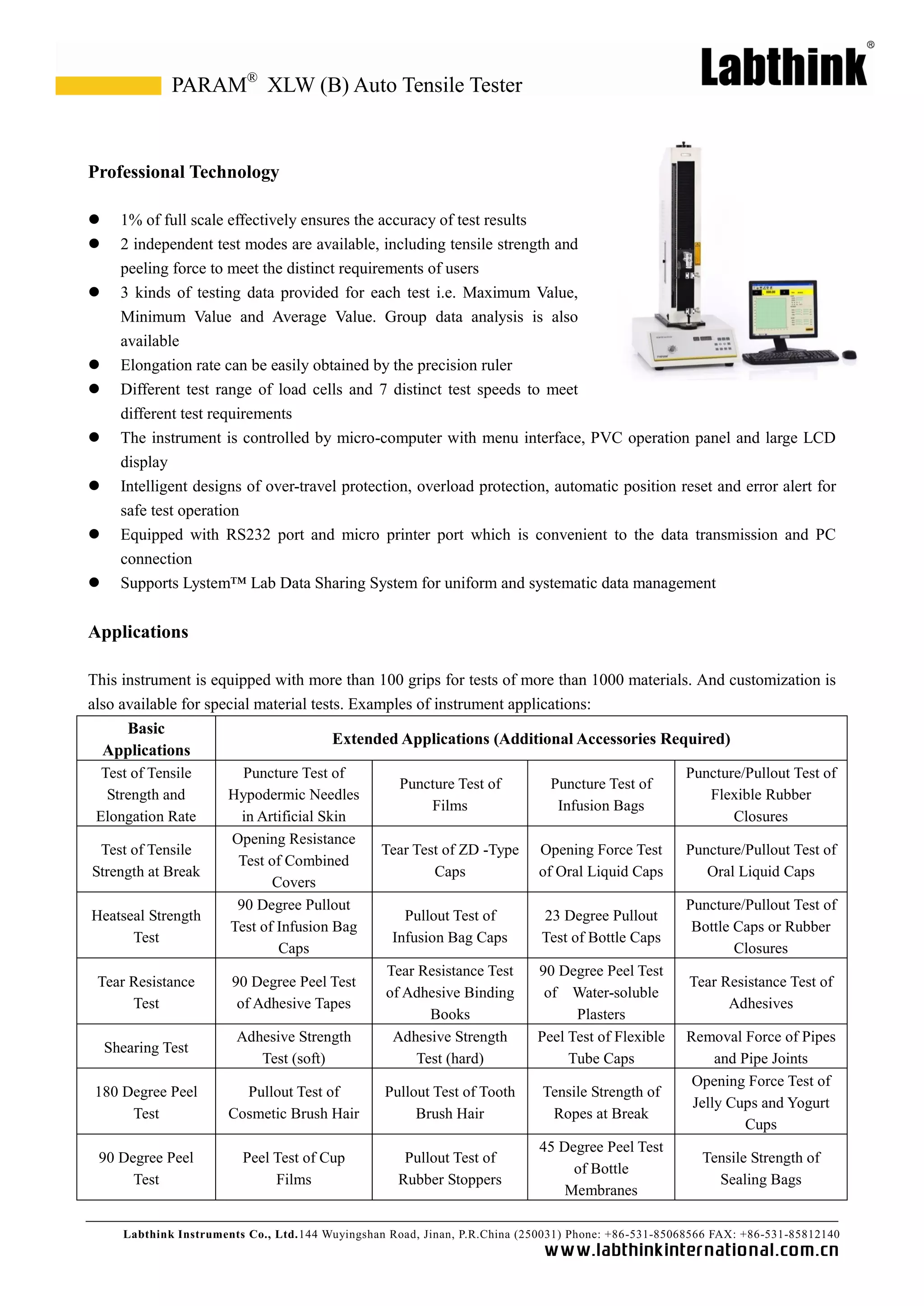 Xlw b-auto-tensile-tester | PDF