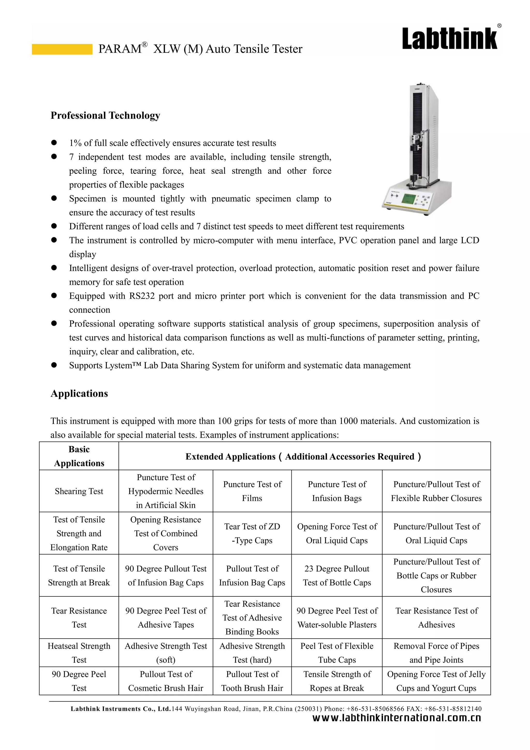 XLW-M-Auto-Tensile-Tester-L | PDF
