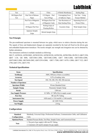 Material universal testing machine | PDF