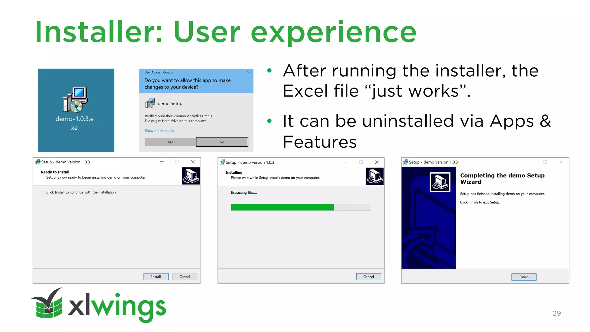 Deployment of xlwings-powered spreadsheets (webinar) | PPT