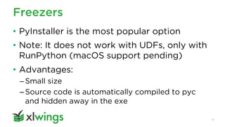 Deployment of xlwings-powered spreadsheets (webinar) | PPT