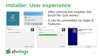 Deployment of xlwings-powered spreadsheets (webinar) | PPT