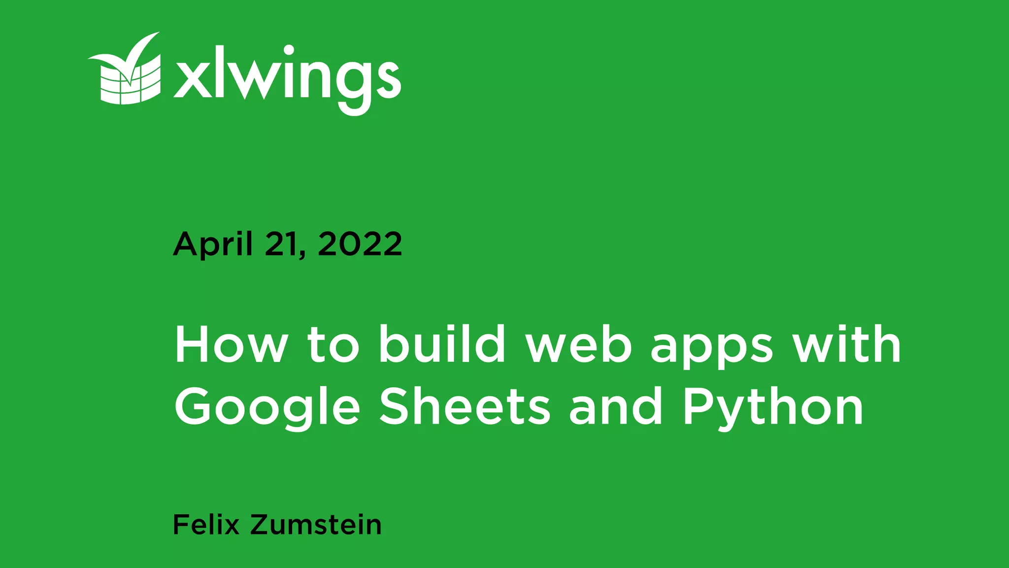 xlwings for Google Sheets | PPT