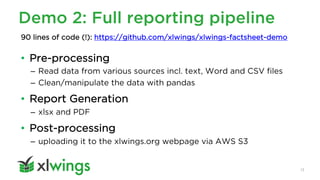 Automate your PDF factsheets with xlwings Reports | PPT