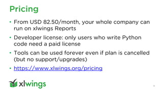 Automate your PDF factsheets with xlwings Reports | PPT